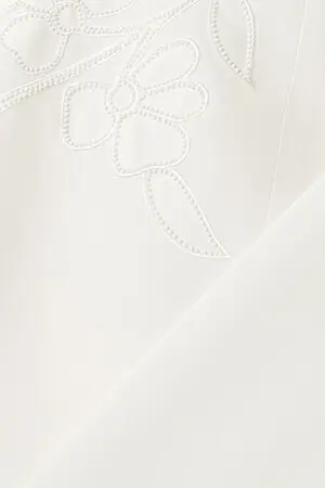 Carolina Herrera Strapless Bead-embellished Silk-faille Mini Dress