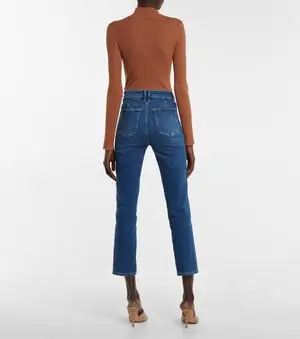 FRAME Le Sylvie Crop High-rise Slim Jeans