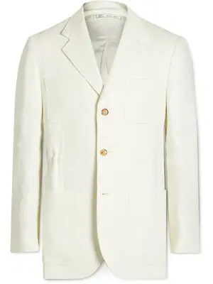 UMIT BENAN Double-breasted Linen Blazer