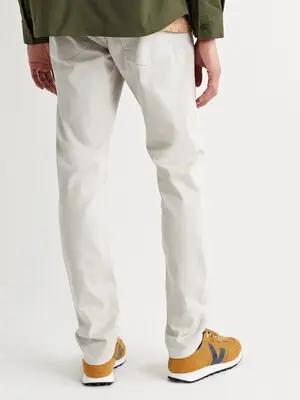 FRAME L'homme Slim-fit Stretch Lyocell-blend Trousers - Neutrals