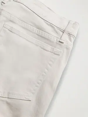 FRAME L'homme Slim-fit Stretch Lyocell-blend Trousers - Neutrals