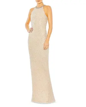 Mac Duggal Halterneck Sequin Gown