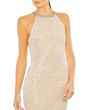 Mac Duggal Halterneck Sequin Gown