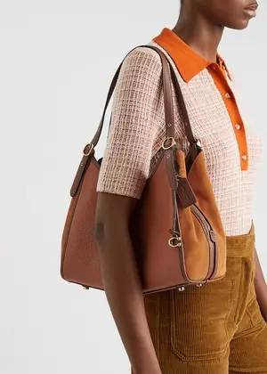 COACH Lori Leather And Suede Shoulder Bag