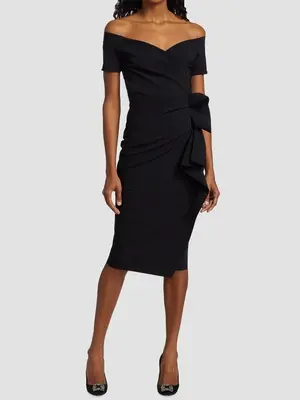 Chiara Boni La Petite Robe Silveria Draped Off-the-shoulder Dress