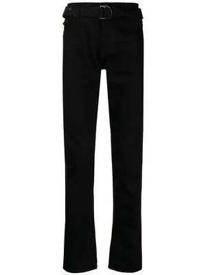 Off-White Skinny Jeans With Belt - Black