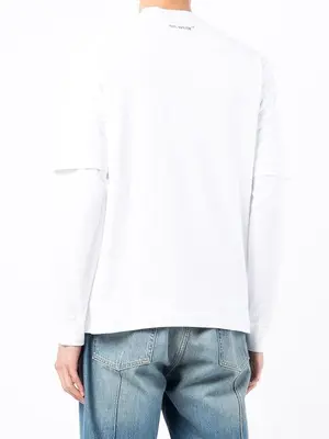 Off-White Monalisa-print Long-sleeve Cotton T-shirt - White