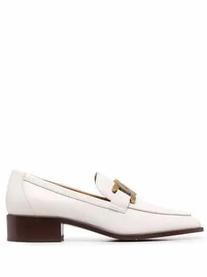 TOD'S Logo-plaque Leather Loafers