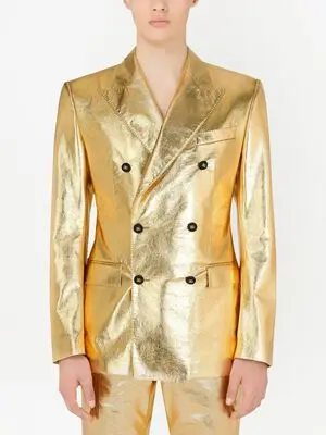 Dolce & Gabbana Metallic Double-breasted Blazer
