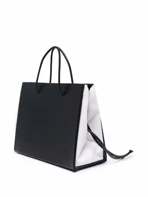 Medea Vitello Leather Tote - Black