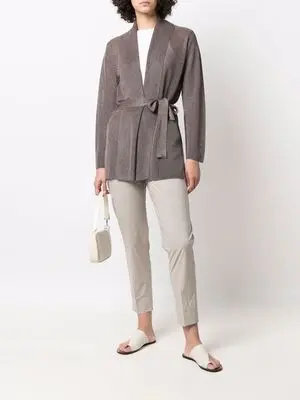 LE TRICOT PERUGIA Contrast-waist Tapered Trousers