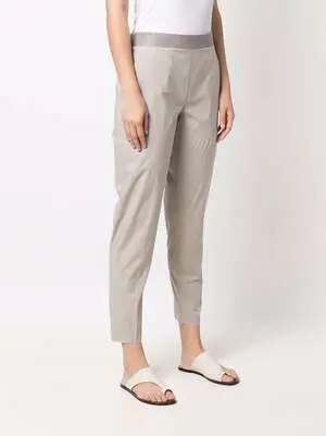 LE TRICOT PERUGIA Contrast-waist Tapered Trousers