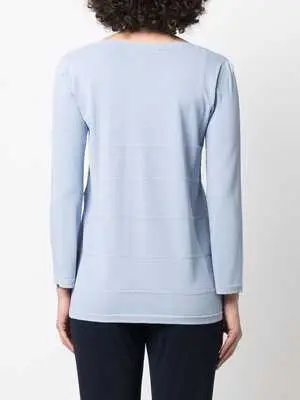 D.exterior V-neck Cropped-sleeve Jumper