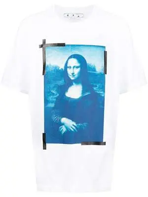 Off-White Monalisa-print Cotton T-shirt - White