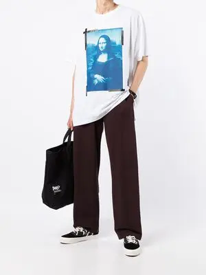 Off-White Monalisa-print Cotton T-shirt - White