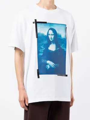 Off-White Monalisa-print Cotton T-shirt - White