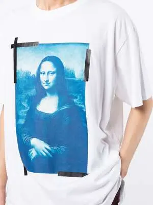 Off-White Monalisa-print Cotton T-shirt - White