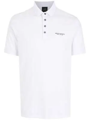 Armani Exchange Logo-print Polo Shirt White