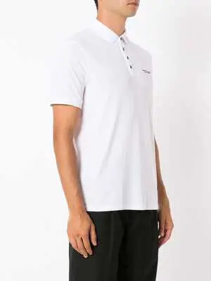 Armani Exchange Logo-print Polo Shirt - White