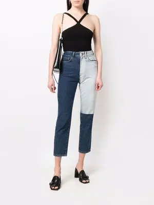 Philipp Plein Two-tone Cropped Jeans