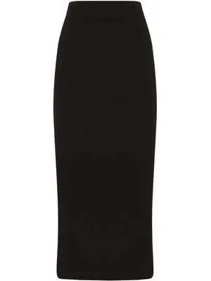 Dolce & Gabbana Wool Pencil Skirt - Black