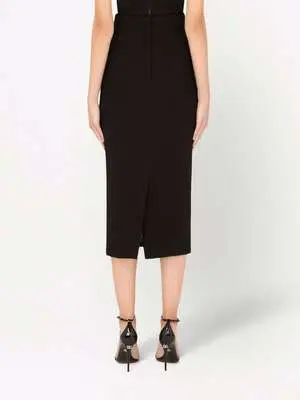 Dolce & Gabbana Wool Pencil Skirt - Black