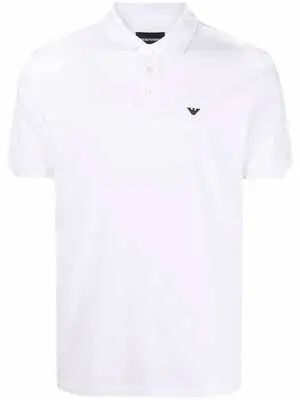 Emporio Armani Logo-embroidered Polo Shirt - White