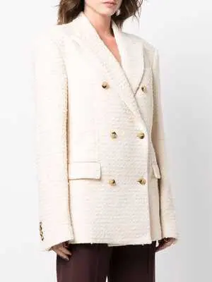 Amiri Knitted Double-breasted Blazer - Neutrals
