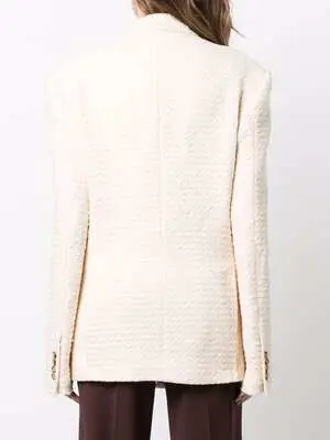 Amiri Knitted Double-breasted Blazer - Neutrals