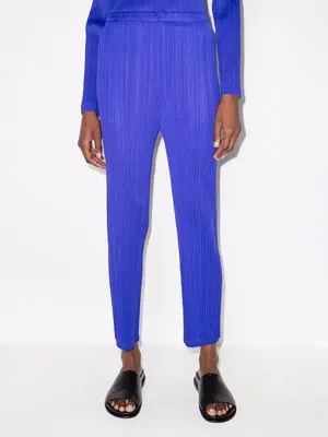 Issey Miyake Monthly Colors January Plissé Trousers - Blue