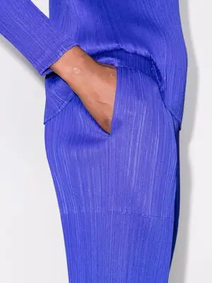 Issey Miyake Monthly Colors January Plissé Trousers - Blue