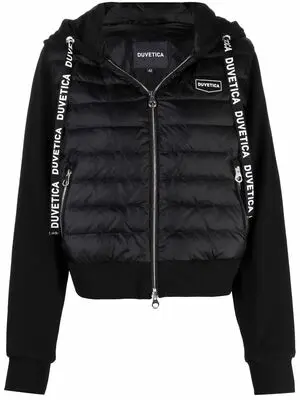 Duvetica Bolsena Panelled Puffer Jacket - Black