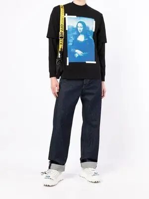 Off-White Monalisa Print Long-sleeve T-shirt - Black