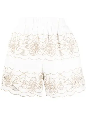 Red Valentino Embroidered Shorts For Women