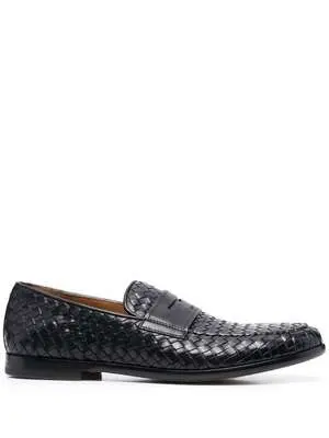 DOUCAL'S Woven Leather Loafers