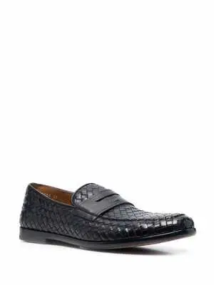 DOUCAL'S Woven Leather Loafers