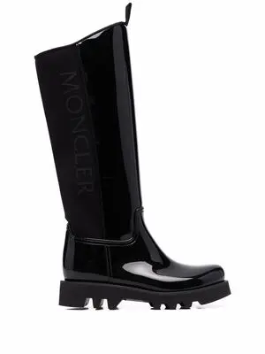 Moncler Debossed-logo Below-knee Boots