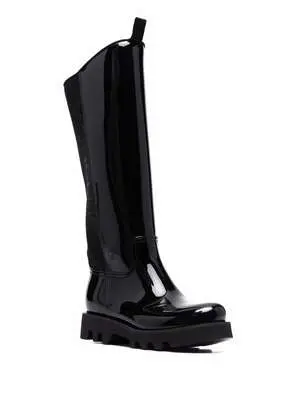 Moncler Debossed-logo Below-knee Boots