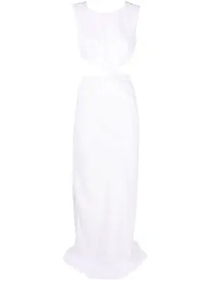 Alberta Ferretti Cut-out Long Dress - White