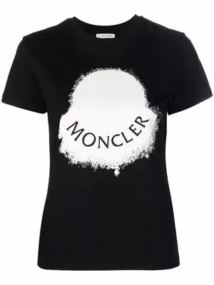 Moncler Logo-print Cotton T-shirt - Black