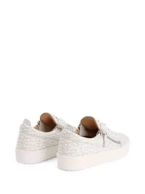 GIUSEPPE ZANOTTI Gail Monogram Sneakers - White
