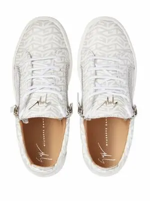 GIUSEPPE ZANOTTI Gail Monogram Sneakers - White