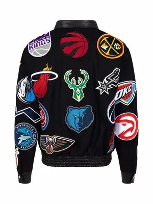 JEFF HAMILTON Nba Collage Wool Jacket - Black