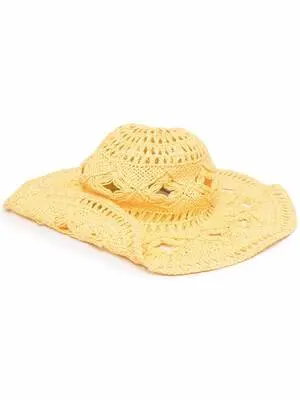 Ruslan Baginskiy Woven Sun Hat - Yellow