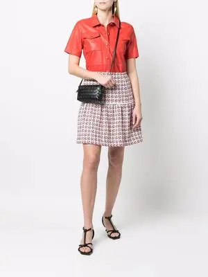 FERRAGAMO Textured A-line Mini Skirt