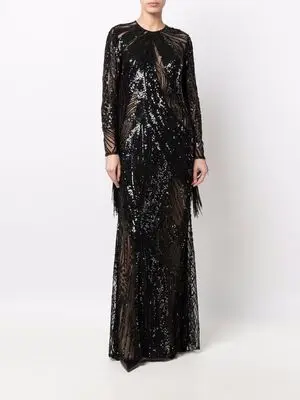 Elie Saab Long Bead-embellished Gown