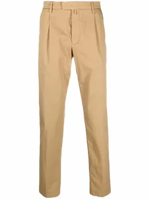 BRIGLIA 1949 Inverted Pleat Straight-leg Trousers - Neutrals
