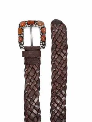 P.a.r.o.s.h Zoe Interwoven Leather Belt