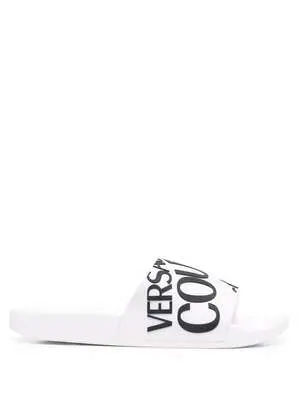 Versace Diagonal Logo Flat Slides