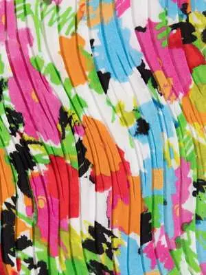 MSGM Abstract-print Pleated Shorts